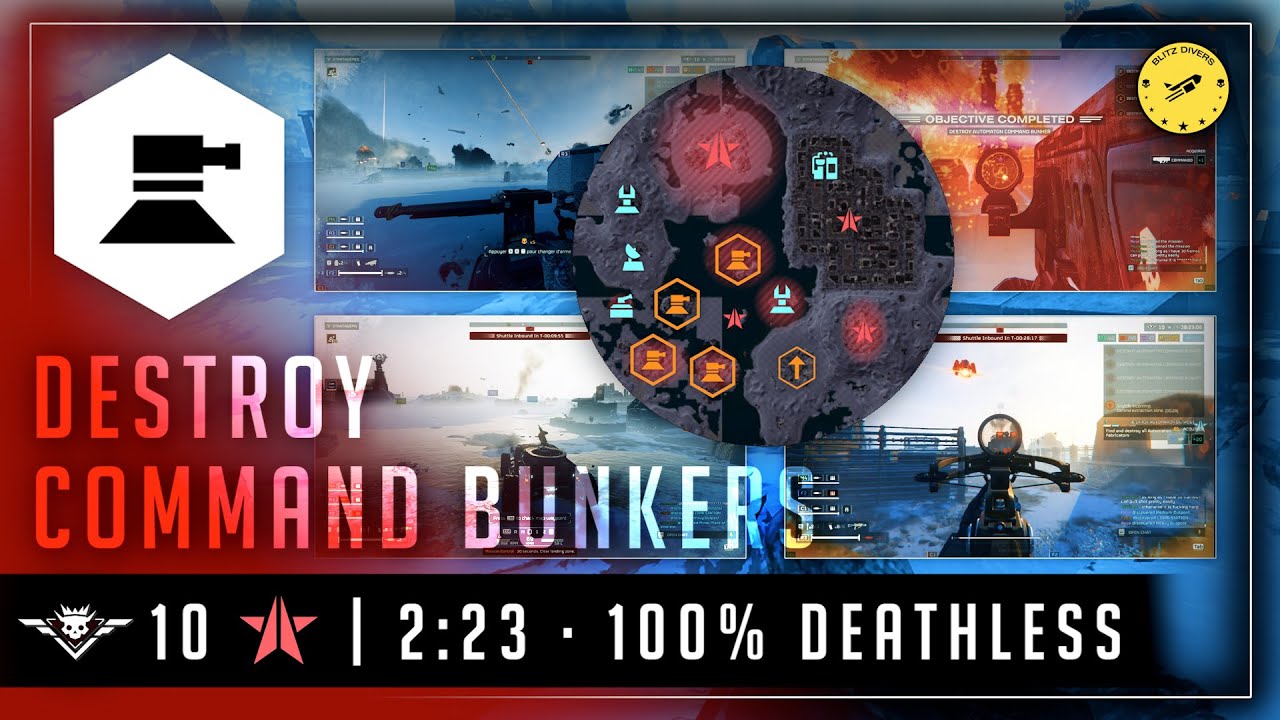 Helldivers 2 Speedrun · Destroy Command Bunkers in 2:23 (100% Deathless · Super Helldive) - YouTube