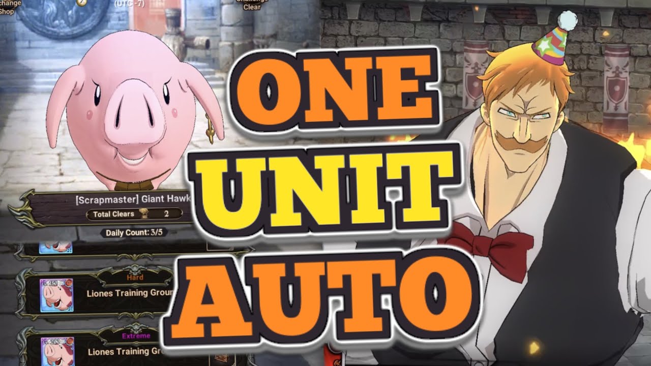 Just AUTO GIANT HAWK *HELL* with ONE UNIT! OG Escanor IS BACK BABY! 7DS ...