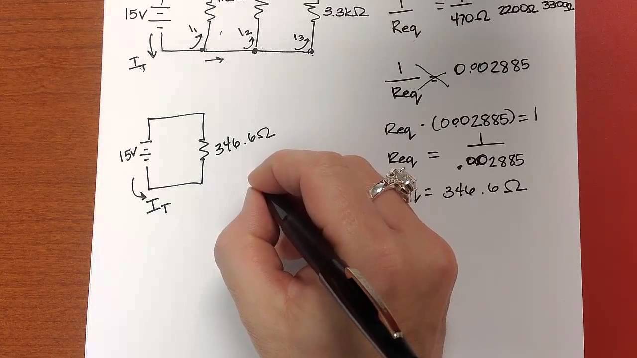parallel circuit analysis - YouTube