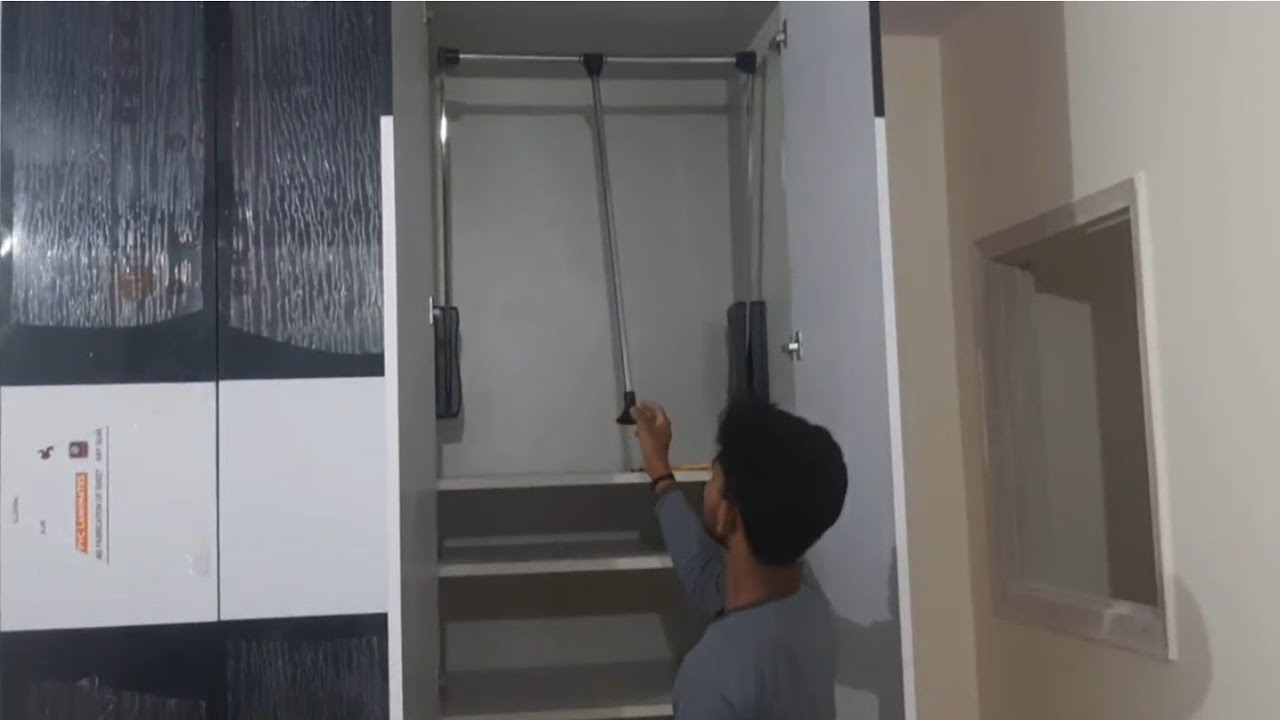 Wardrobe lifter // Lift Hanger कैसे लगाते हैं? Wardrobe Lift Hanger ...