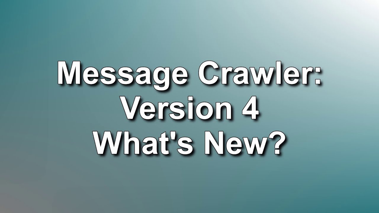 Message Crawler Version 4 // RSMF 32 - YouTube
