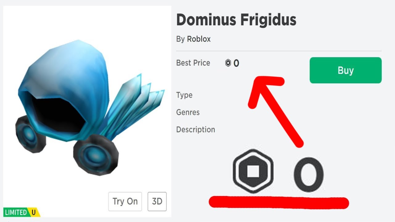 Dominus for 0 robux - YouTube