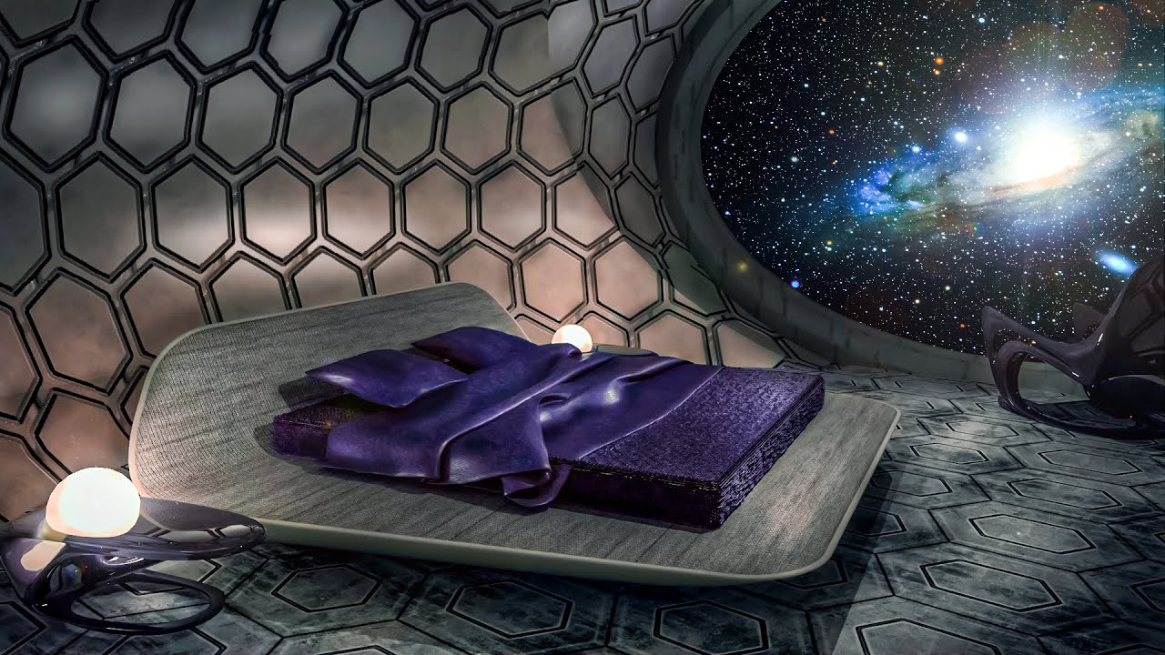 Spaceship Sleeping Quarters 🌌 Interstellar Cruiser White Noise ...