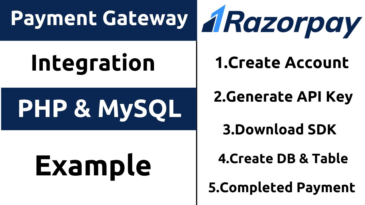Razorpay Integration Php And Mysql Website Tamil Youtube