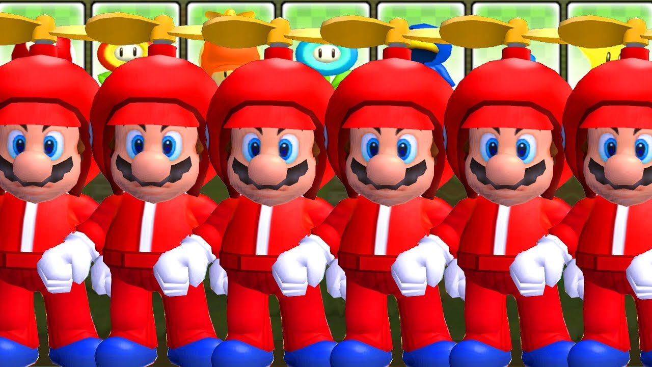 What happens if Multiple Mario use the Giant Propeller Mushroom? - YouTube