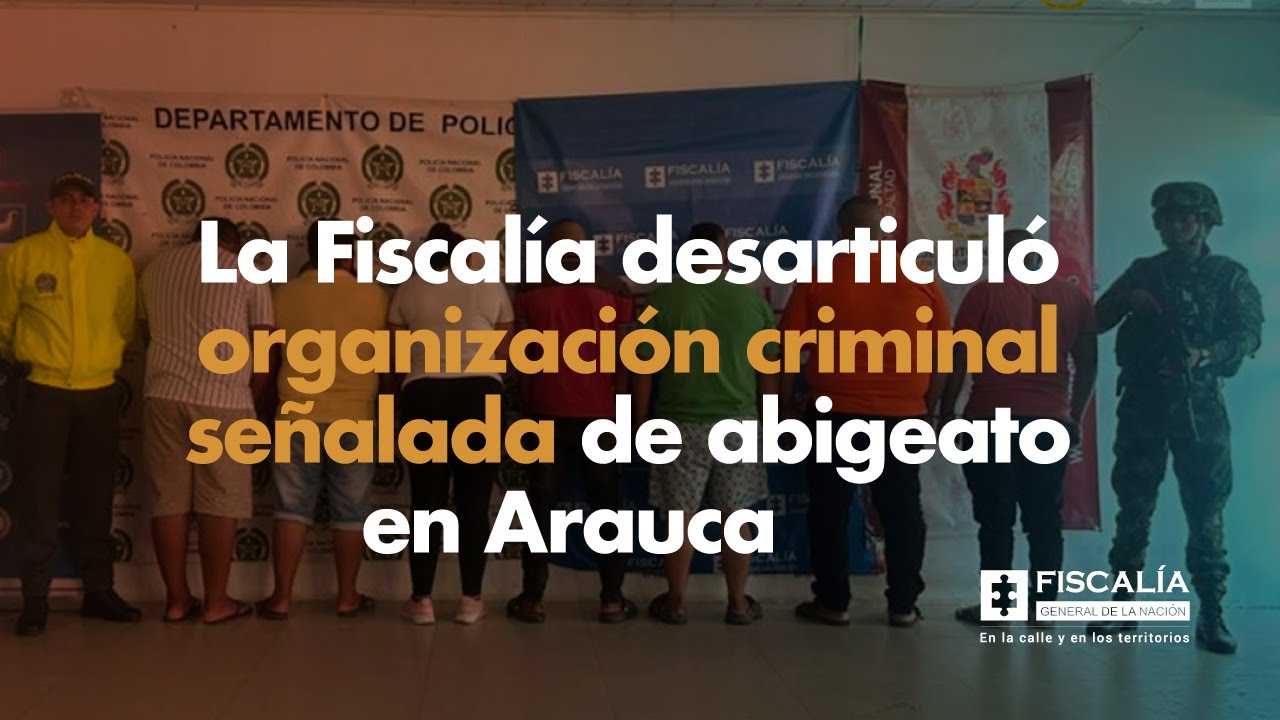 La Fiscalía Desarticuló Organización Criminal Señalada De Abigeato En