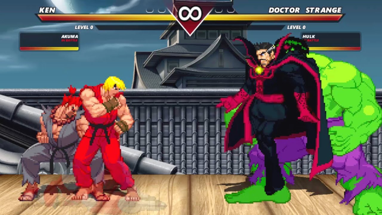 Ken & Akuma VS Doctor Strange & Hulk I HIGH LEVEL EPIC FIGHT - YouTube