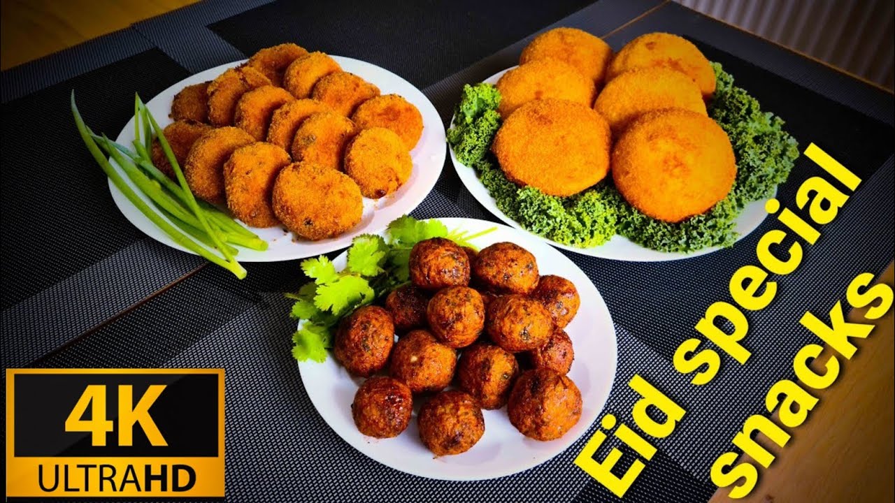 3 Chicken snacks/ Ramadan Iftar & Eid special snacks recipes/ Crispy ...