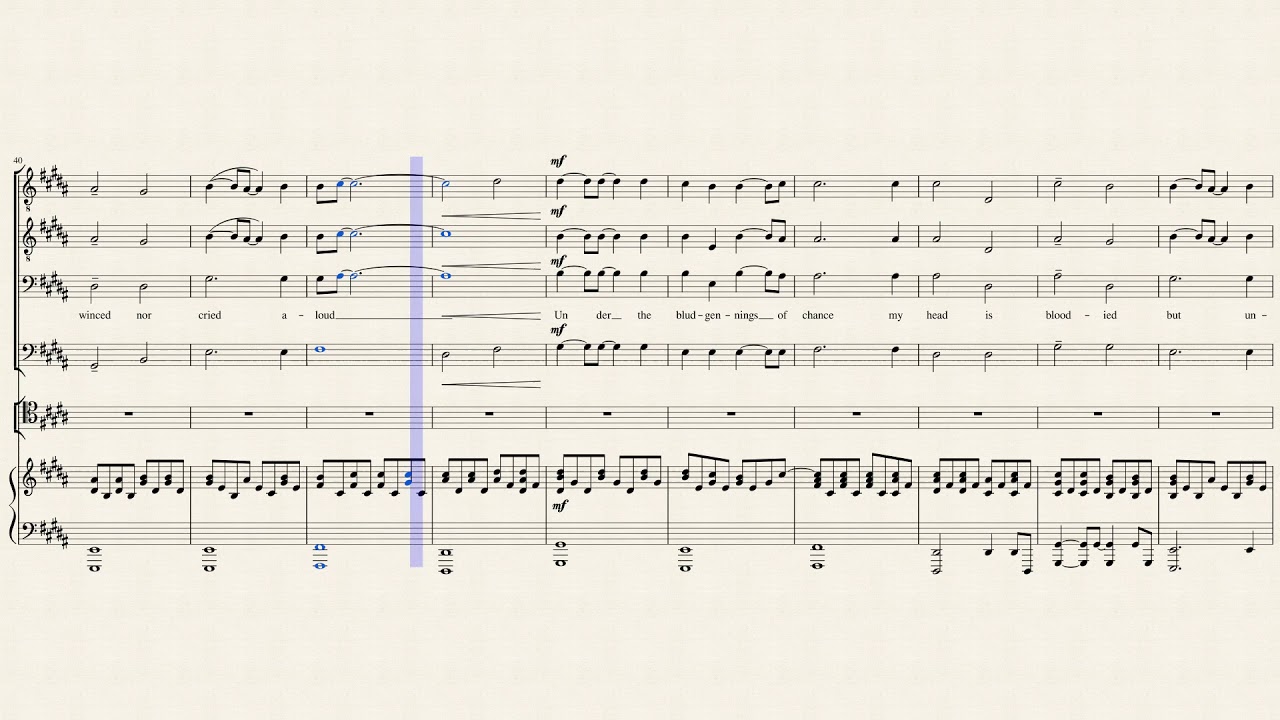 Invictus - Sheet Music - YouTube