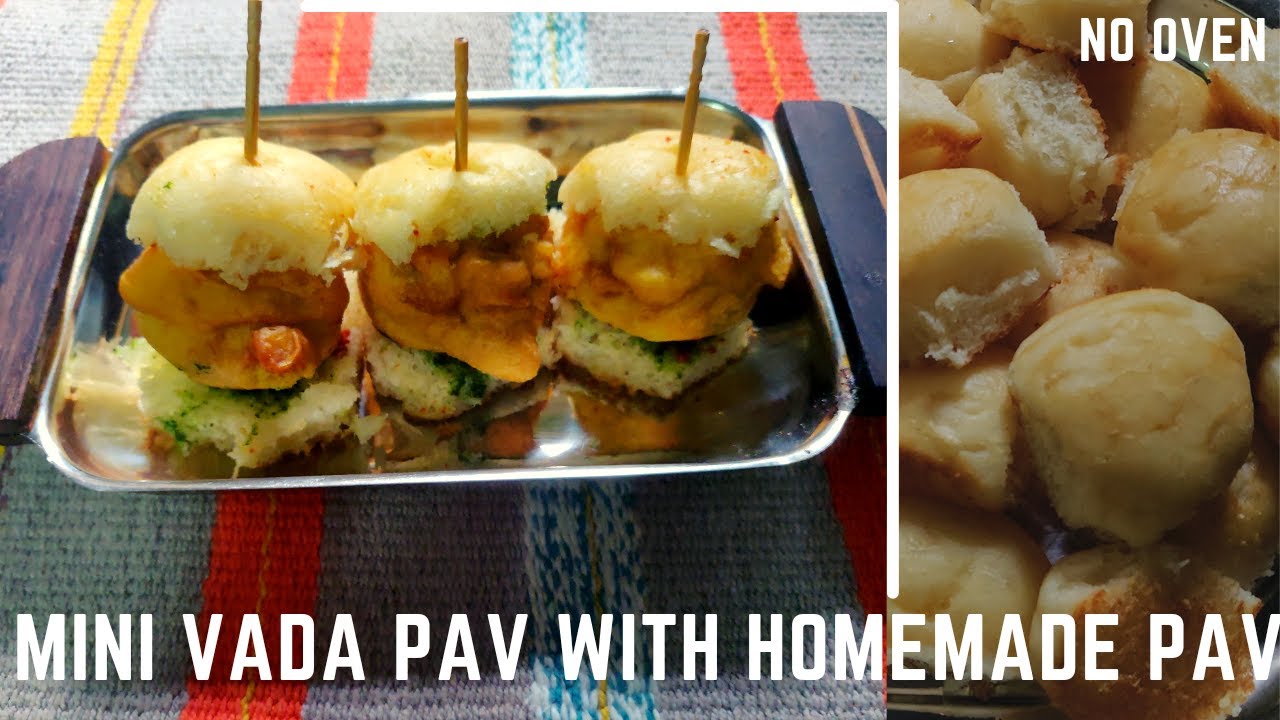 Mini Vada Pav with Homemade Pav | Eggless Ladi Pav without oven | मिनी ...