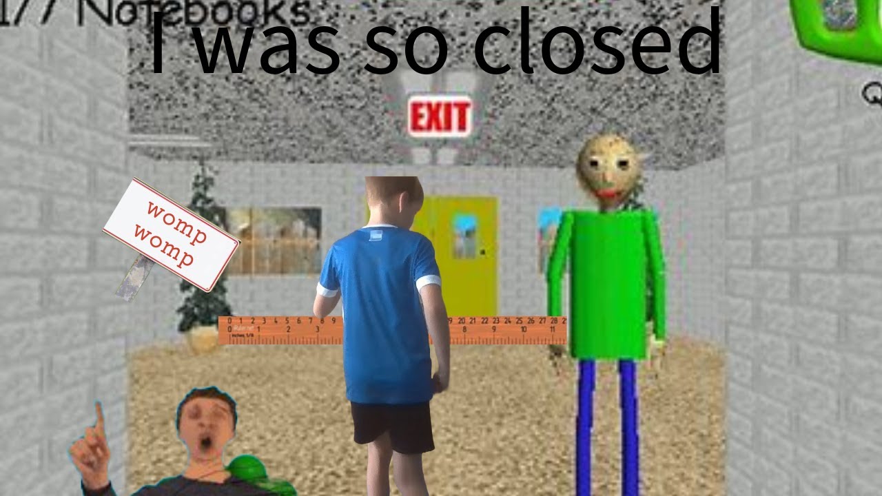 I was so close to beating baldi's basic - YouTube