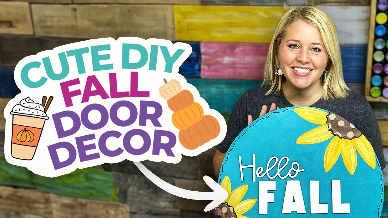 Hello Fall Sunflowers Door Hanger Tutorial - YouTube