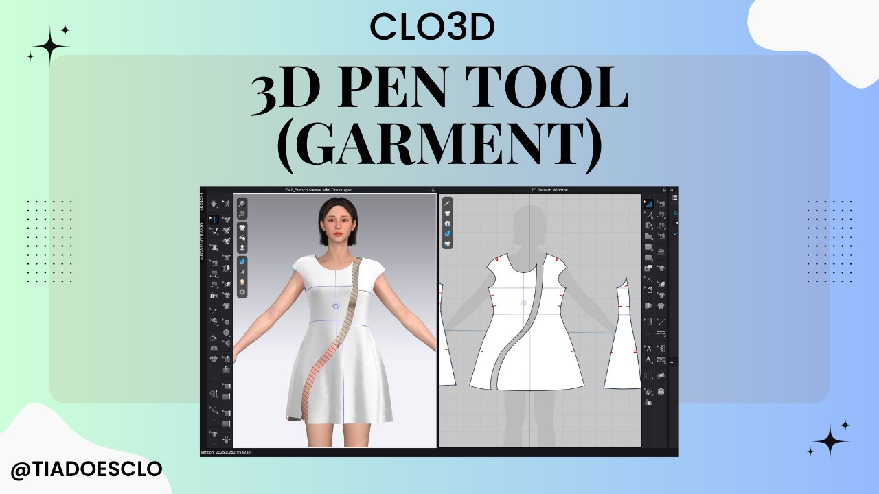 CLO3D How to use the 3D Pen (Garment) Tool - YouTube