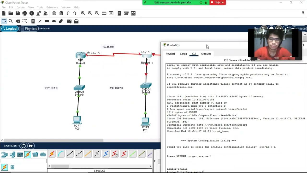 Enrutamiento estático en Cisco Packet Tracer utilizando 3 Routers. - YouTube