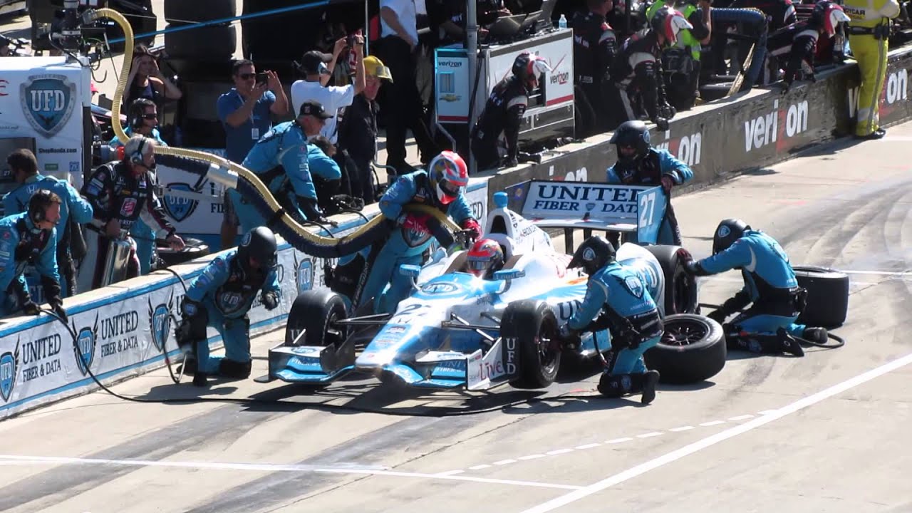 2014 Detroit Grand Prix, Indycar Saturday Pit Stop - YouTube