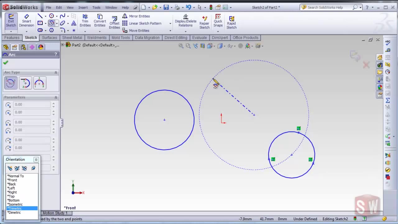 SolidWorks Essential 5 Circle & Arc - YouTube