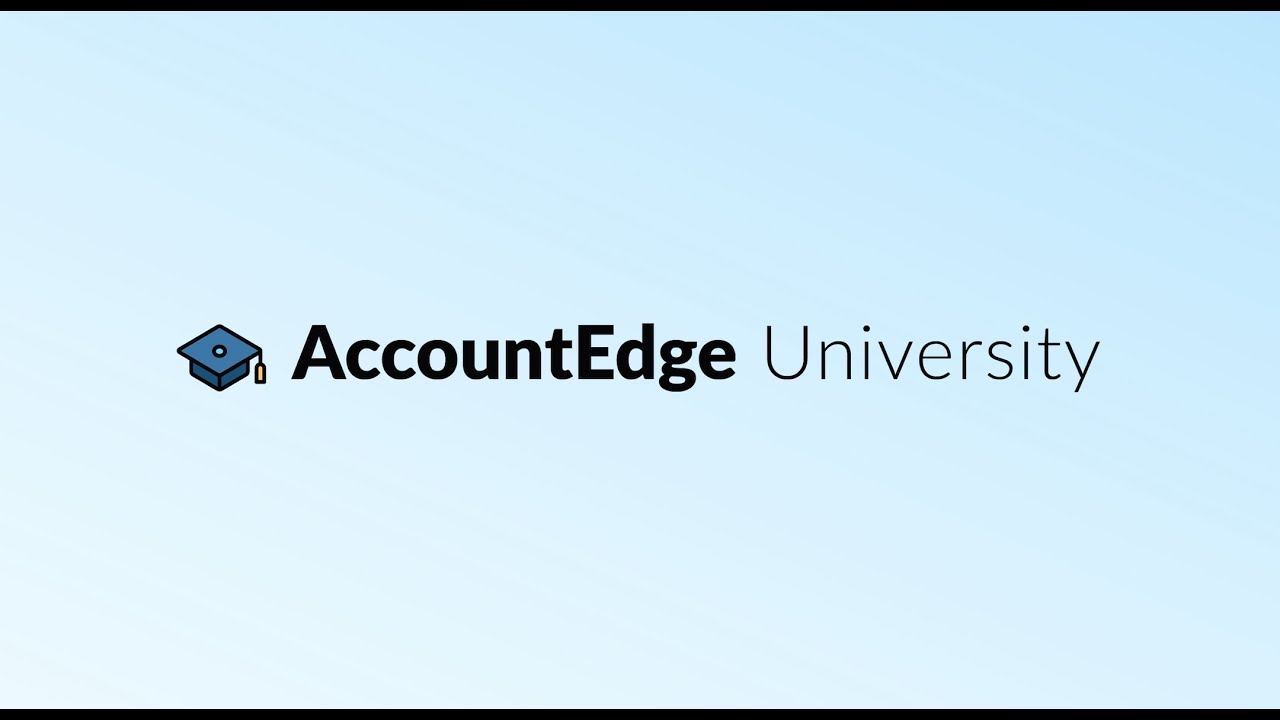 Introducing....AccountEdge University - YouTube