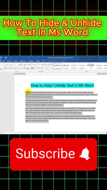 How to hide unhide the text in ms word💪#msword #mswordtricks #tricks # ...