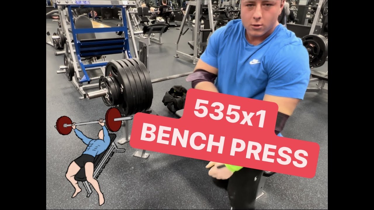 535x1 BENCH PRESS @ 214 BODY WEIGHT 22 YEARS OLD - YouTube
