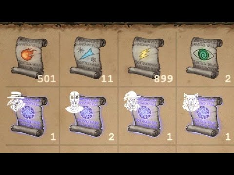 HALLOWEEN SCROLLS Showcase, You MUST GRIND for these! Fireball Scroll ...