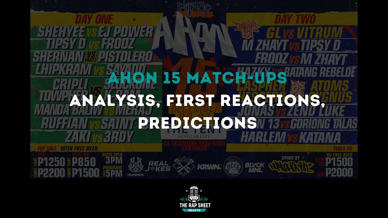 AHON 15 MATCH-UPS RELEASED!! AHON 15 FIRST REACTIONS, ANALYSIS ...