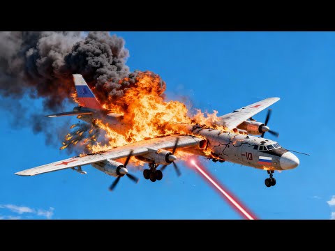 2 Dakika Önce! Bir Rus TU-95 Gizli Bombardıman Uçağı, Son Teknoloji ABD Lazer Silahı Tarafından Vuru
