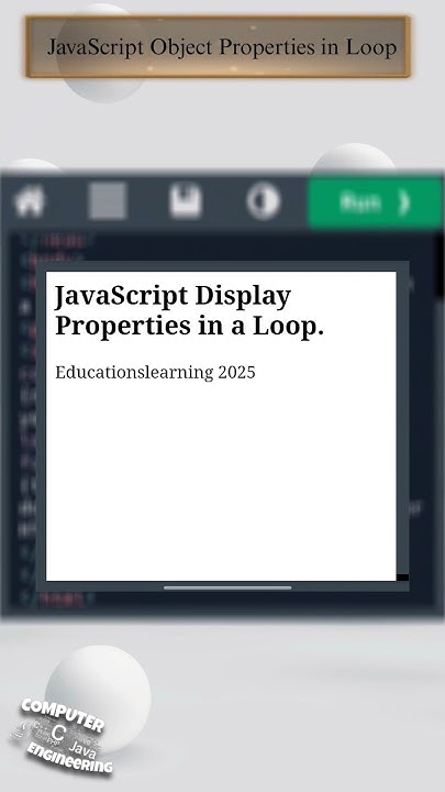 𝐉𝐚𝐯𝐚𝐒𝐜𝐫𝐢𝐩𝐭 𝐃𝐢𝐬𝐩𝐥𝐚𝐲 𝐎𝐛𝐣𝐞𝐜𝐭 𝐏𝐫𝐨𝐩𝐞𝐫𝐭𝐢𝐞𝐬 𝐢𝐧 𝐋𝐨𝐨𝐩 | #javascript #object # ...