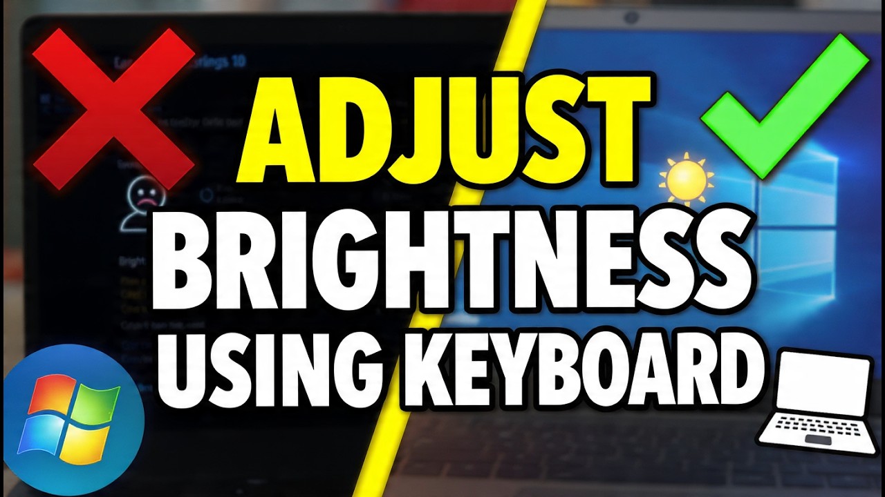 How to Adjust Brightness in Laptop Using Keyboard - YouTube
