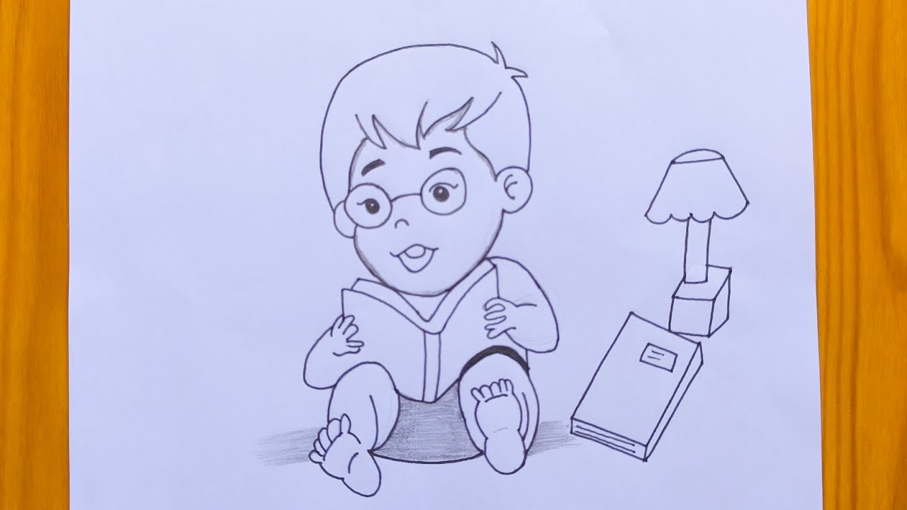 Easy Cute little boy 👦 pencil drawing Step-by-Step |How to draw a ...
