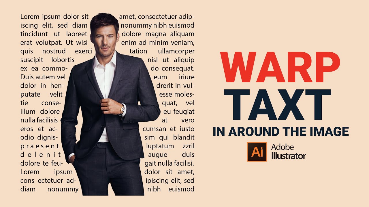 Wrap Text In Around The Image Tutorial In Illustrator - YouTube