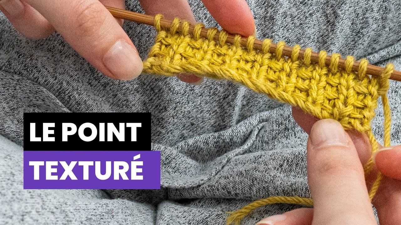 Comment tricoter le point texturé ? - Point reversible - YouTube
