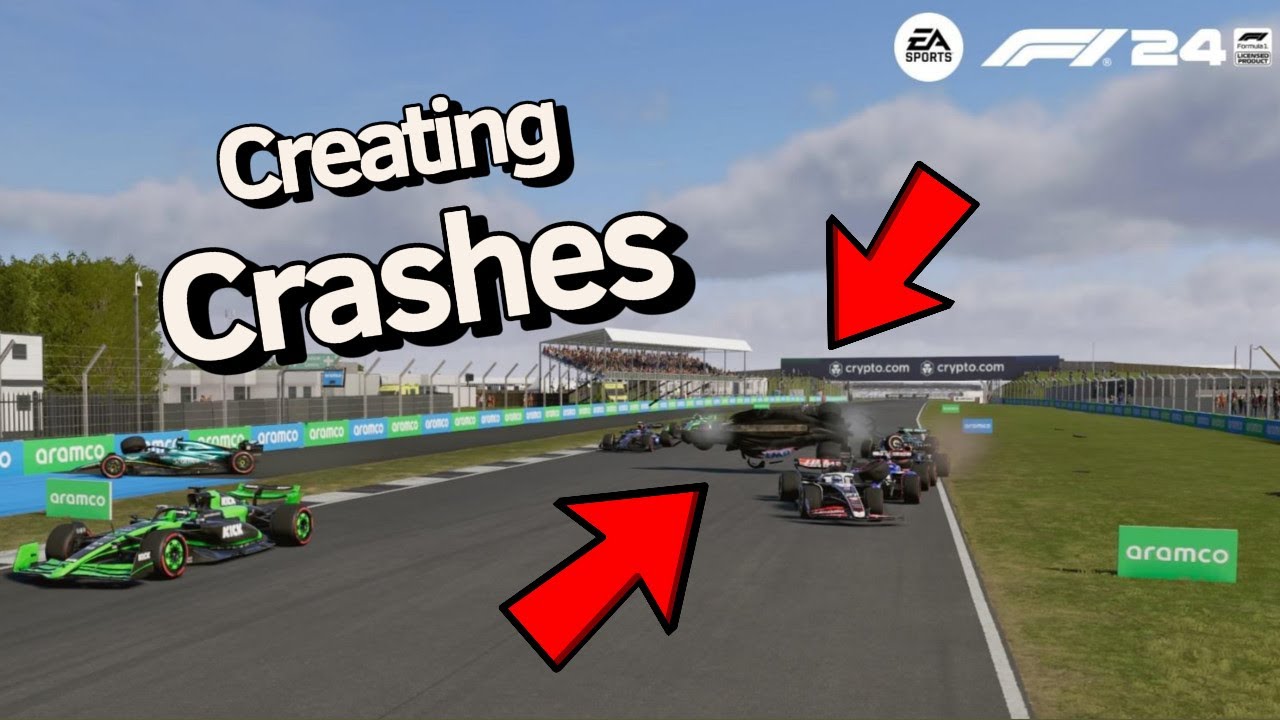 Creating crashes in the F1 24 game. Random edition pt2 - YouTube