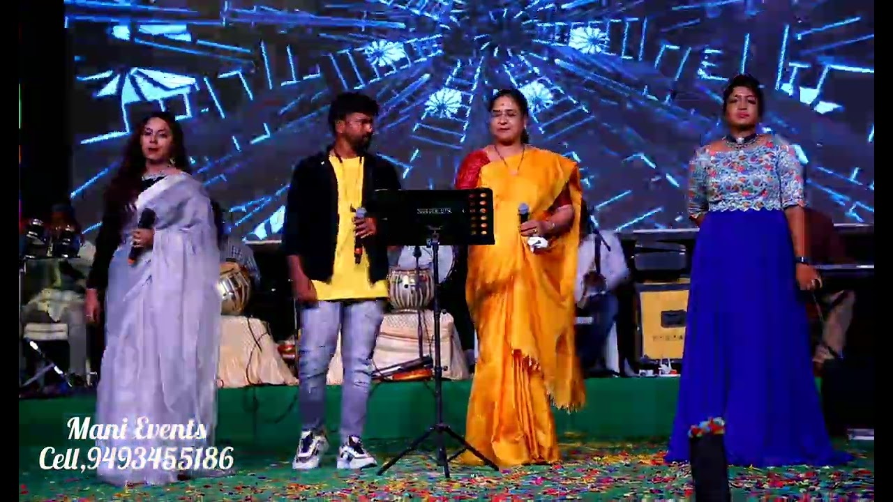 Cine singer MALATHI garu singing by manmadha rasa song performes Mani ...