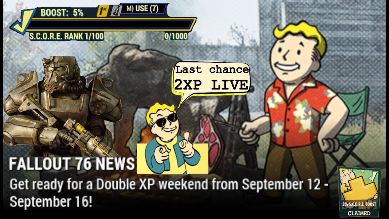 🔴Fallout 76: DOUBLE XP!! Easy SCORE and Lvl grind (season 18) - YouTube