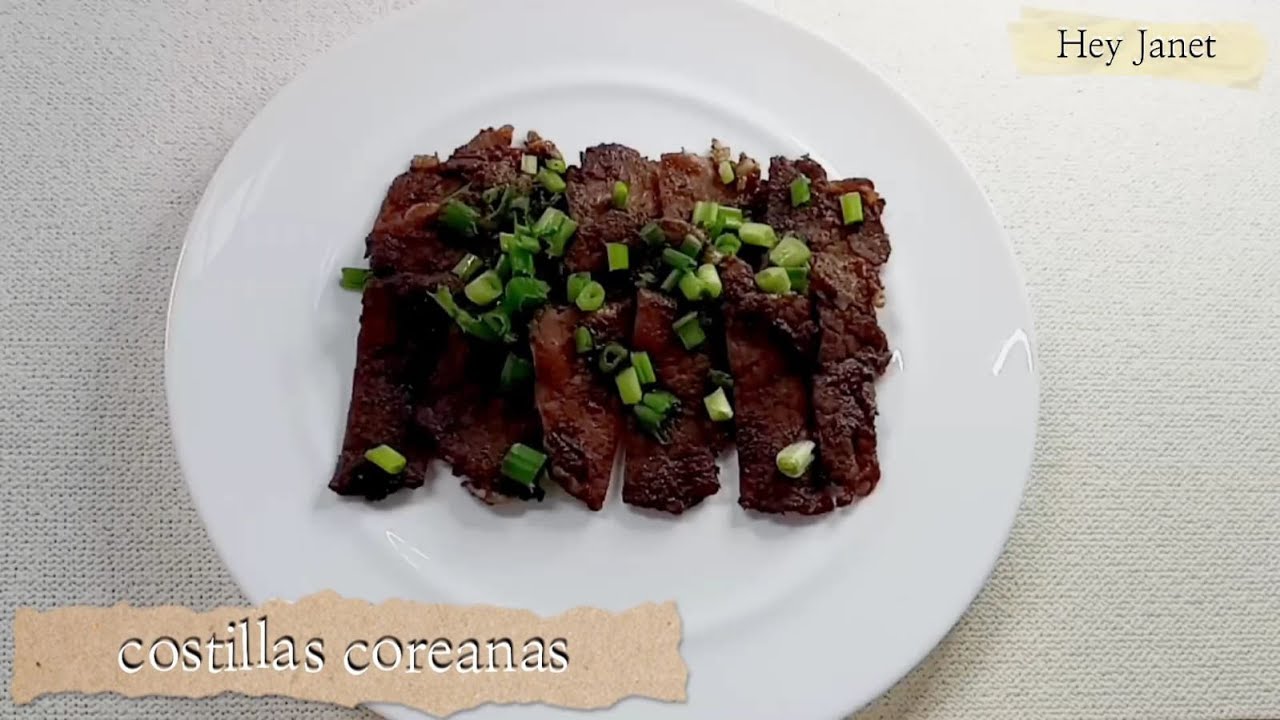 Galbi, costillas coreanas (갈비), fácil de hacer 😋😋. Comida coreana - YouTube