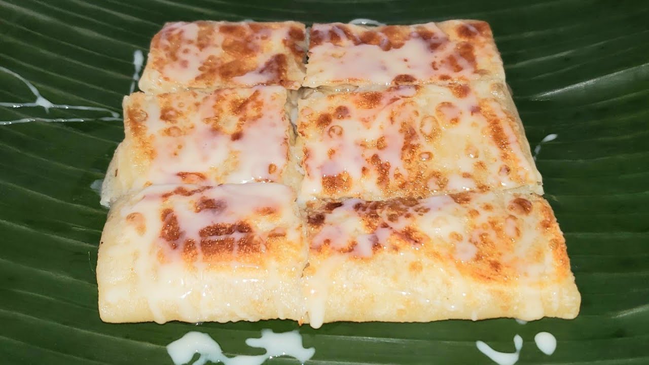 Roti filled with banana (Thai banana pancakes) - YouTube