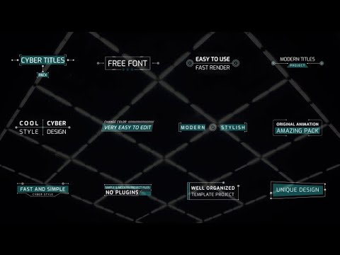 Cyber Titles Pack Premiere Pro Templates - YouTube