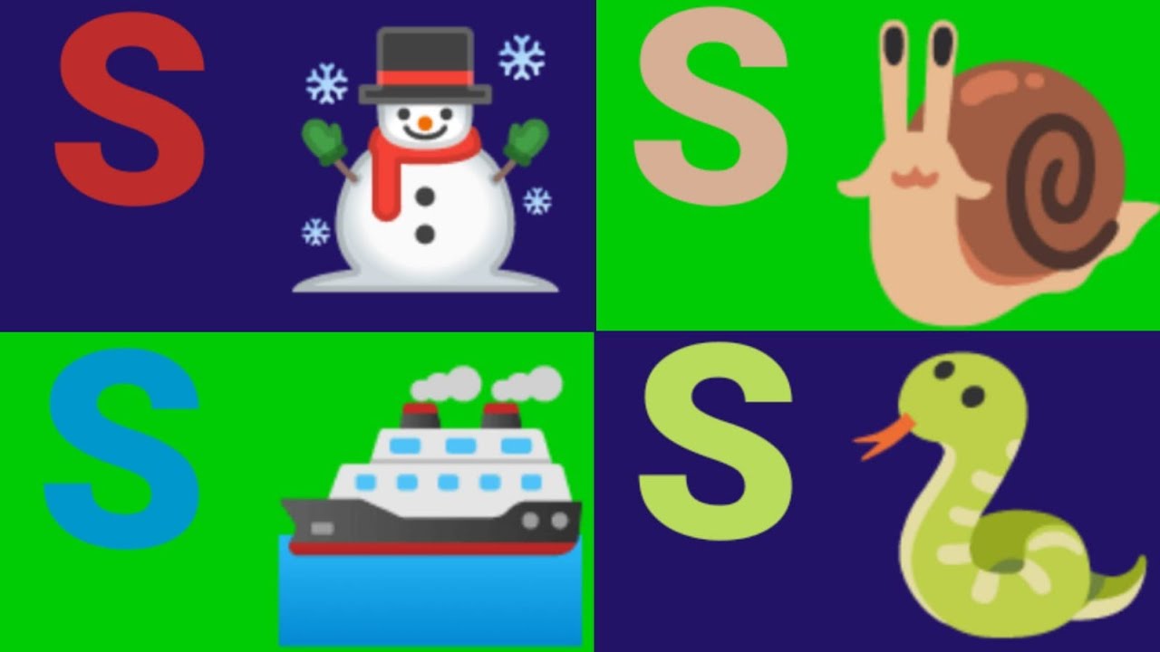 S for Ship S for Sun S for Star / Words starting with S / Alphabet S ...