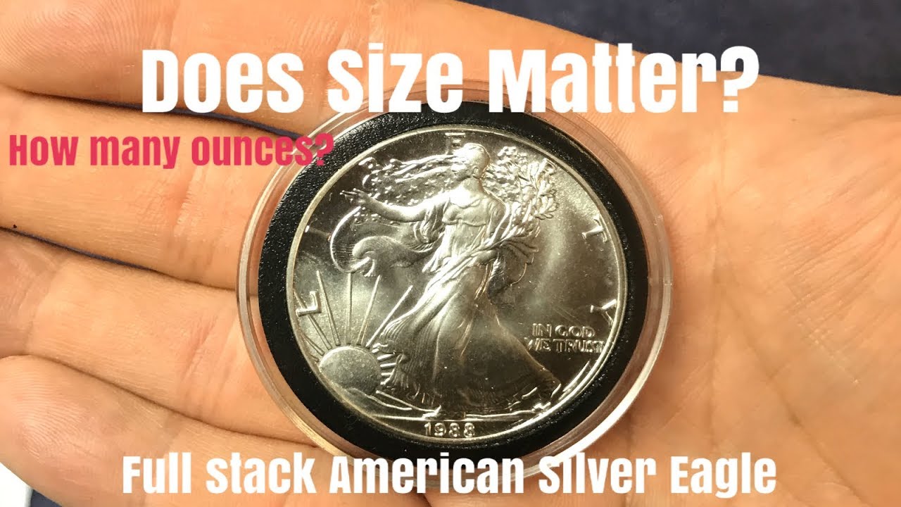 Does Size matter? Full stack of American Silver Eagles - YouTube