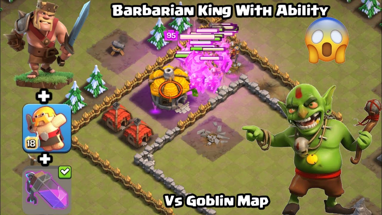 Barbarian King With Rage Vial And Barbarian Puppet Vs Goblin Map | 3 ...