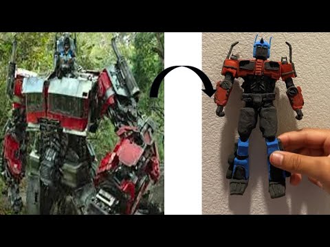 How to make transformers optimus prime out of clay - YouTube