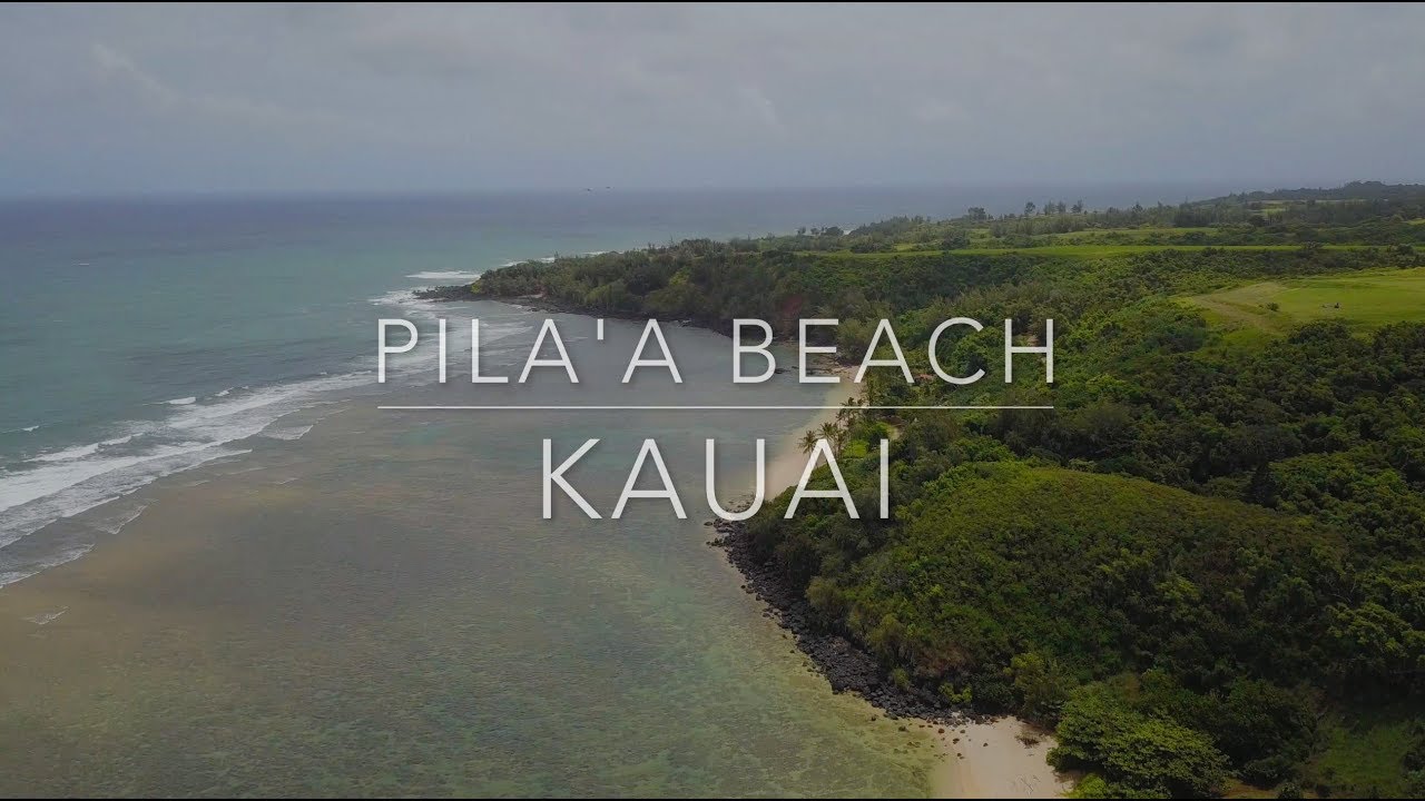 Pila'a Beach - Kauai Northshore (4k Aerial) HIDDEN GEM! - YouTube