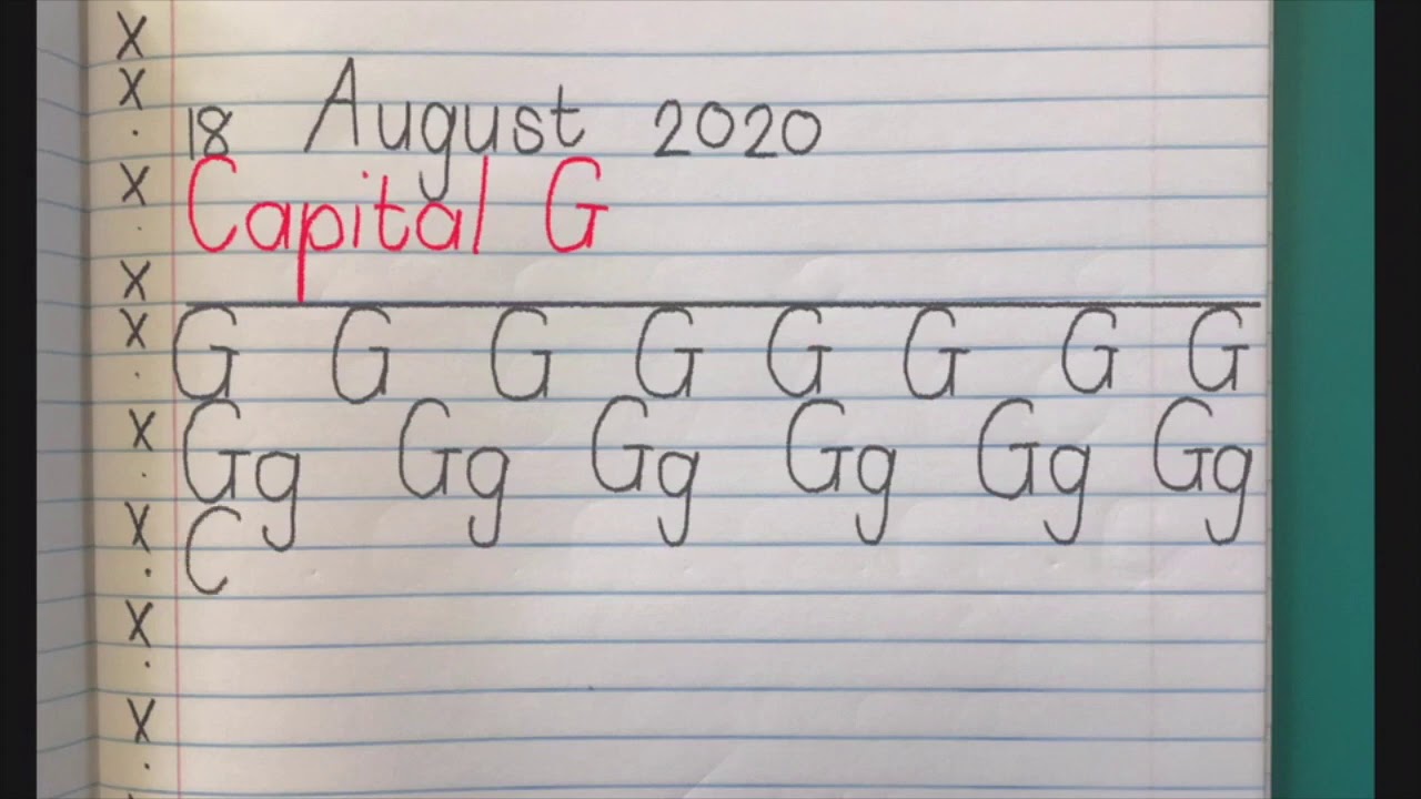Handwriting- Capital G - YouTube