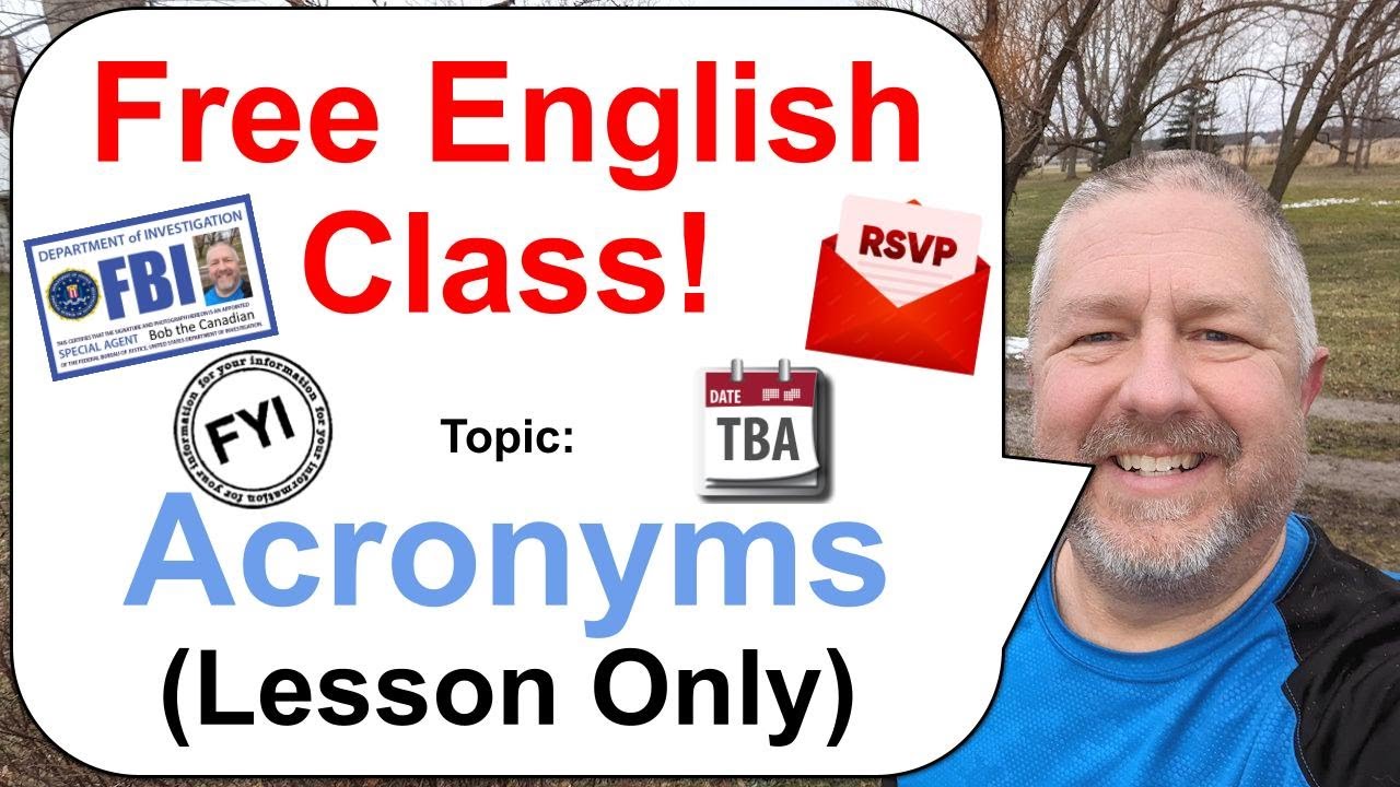 Let's Learn English! Topic: Acronyms! 🎓🛰️🖥️ (Lesson Only) - YouTube