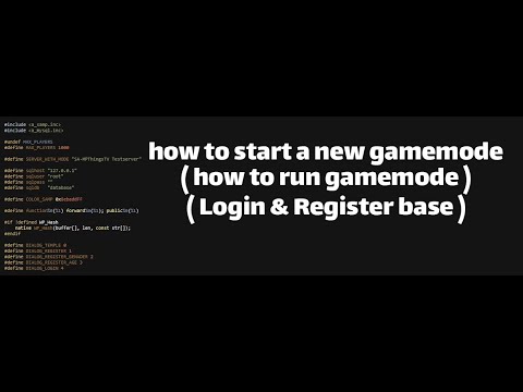 (SAMP/open.mp) How to start new gamemode (SA-MP) with run toturial ...