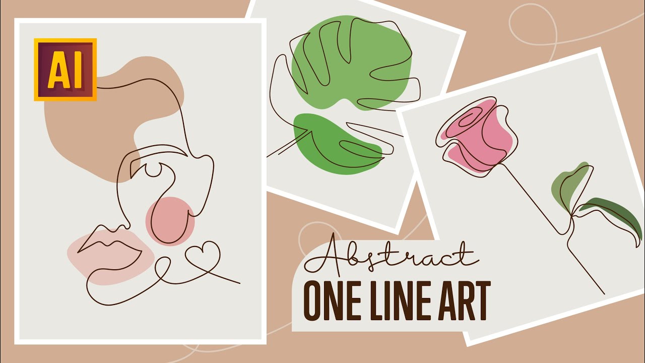 HOW TO MAKE A ONE LINE ART DESIGN FACE ROSE TROPICAL LEAF ADOBE ILLUSTRATOR TUTORIAL YouTube how-to-make-a-one-line-art-design-face-rose-tropical-leaf-adobe-illustrator-tutorial-youtube