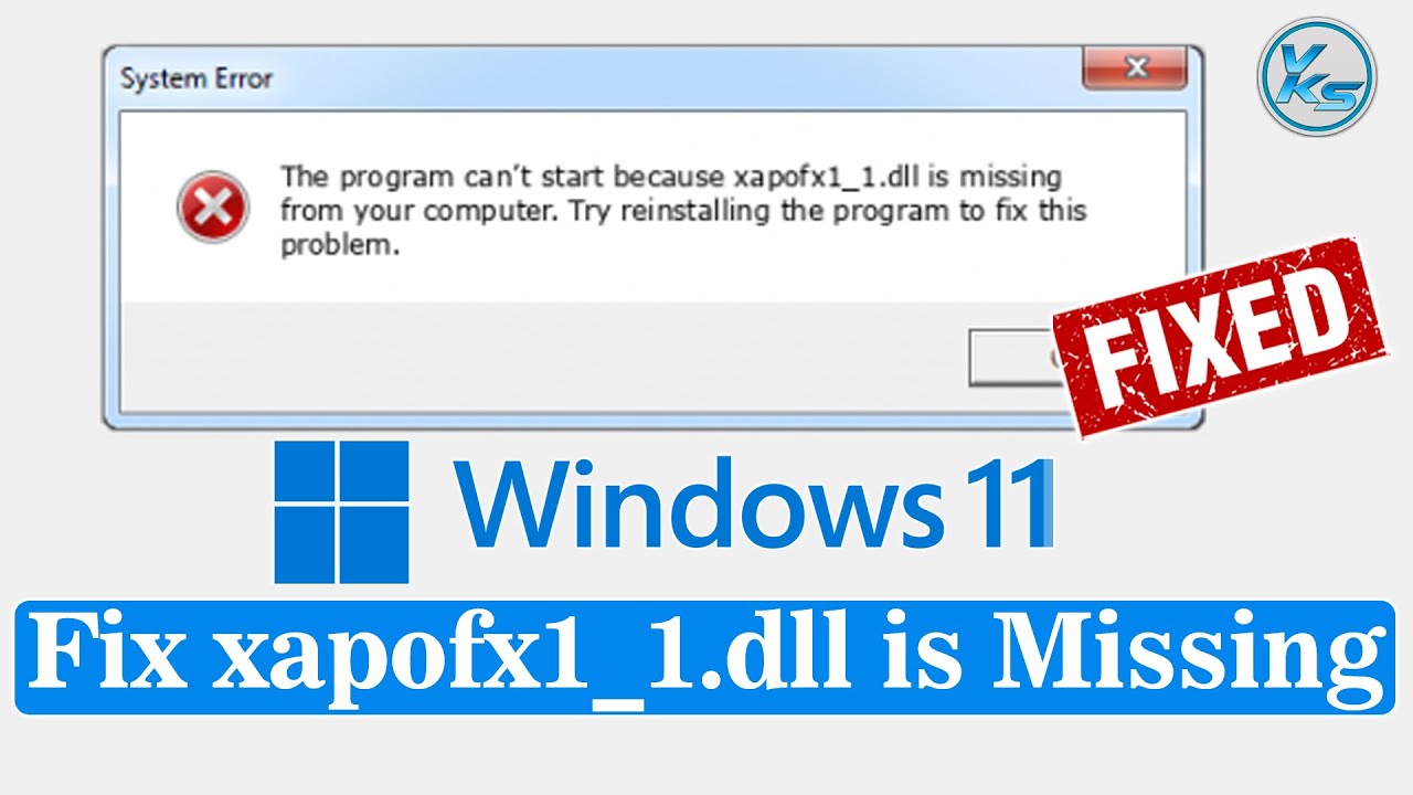 How To Fix Xapofx1 1 Dll Is Missing In Windows 11 YouTube How To Fix Xapofx1 1 Dll Is Missing In Windows 11 YouTube