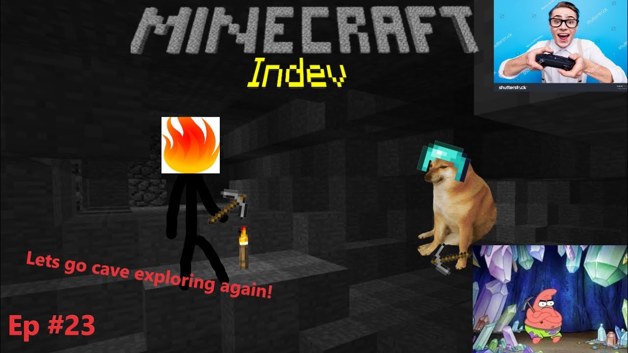 Minecraft Indev survival ep #23 lets go cave exploring again - YouTube