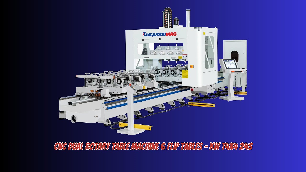 CNC Dual Rotary Table Machine 6 Flip Tables – KW T4X4 24S - YouTube