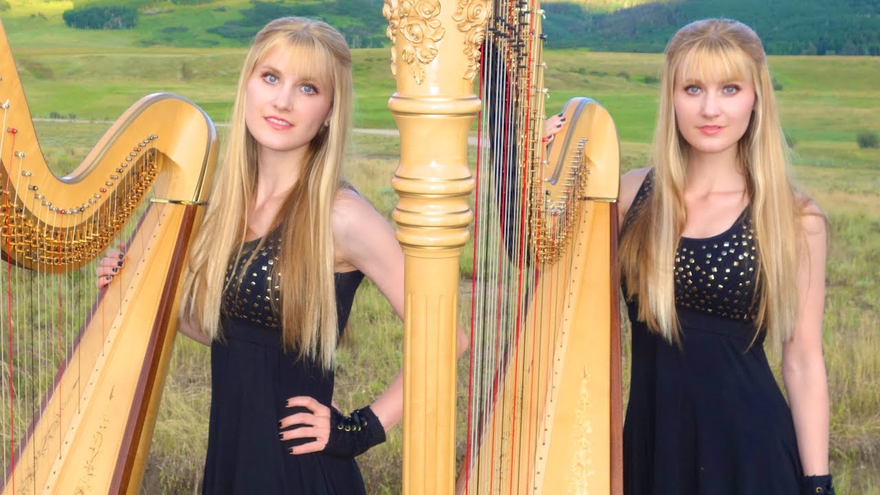 DON’T STOP BELIEVING (Journey) Harp Twins - HARP ROCK - YouTube